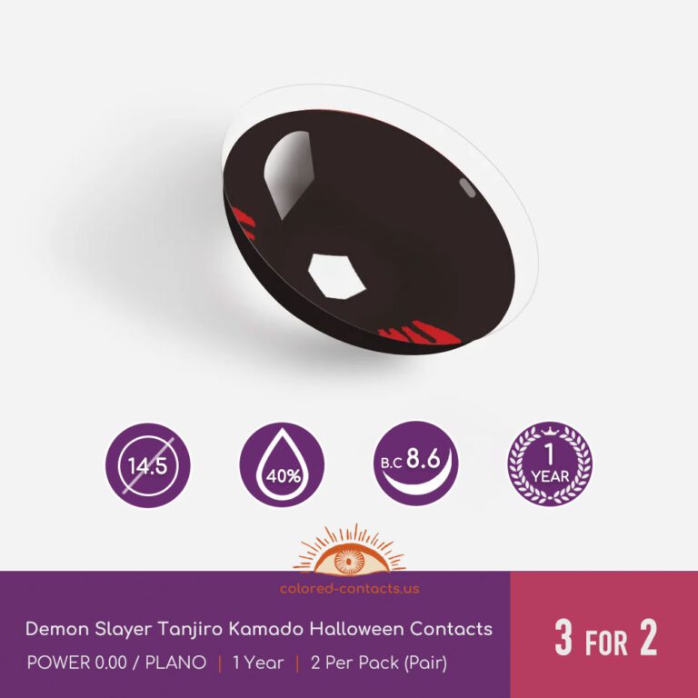 Demon Slayer Tanjiro Kamado Halloween Contacts - Colored Contacts