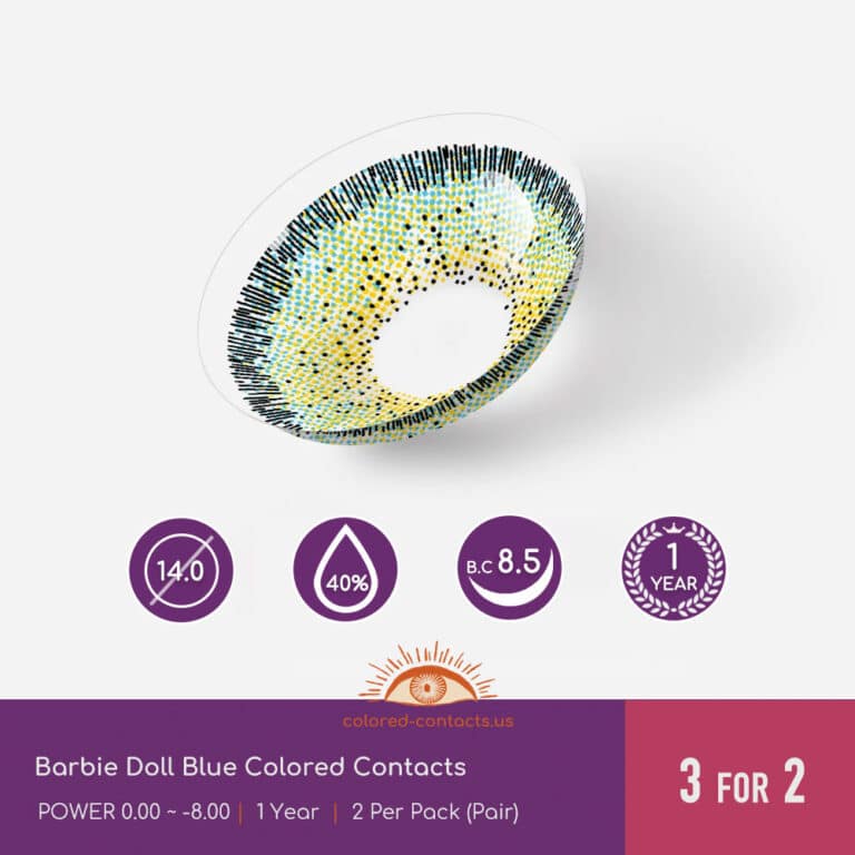 Barbie Doll Blue Colored Contacts - Colored Contact Lenses | Colored ...