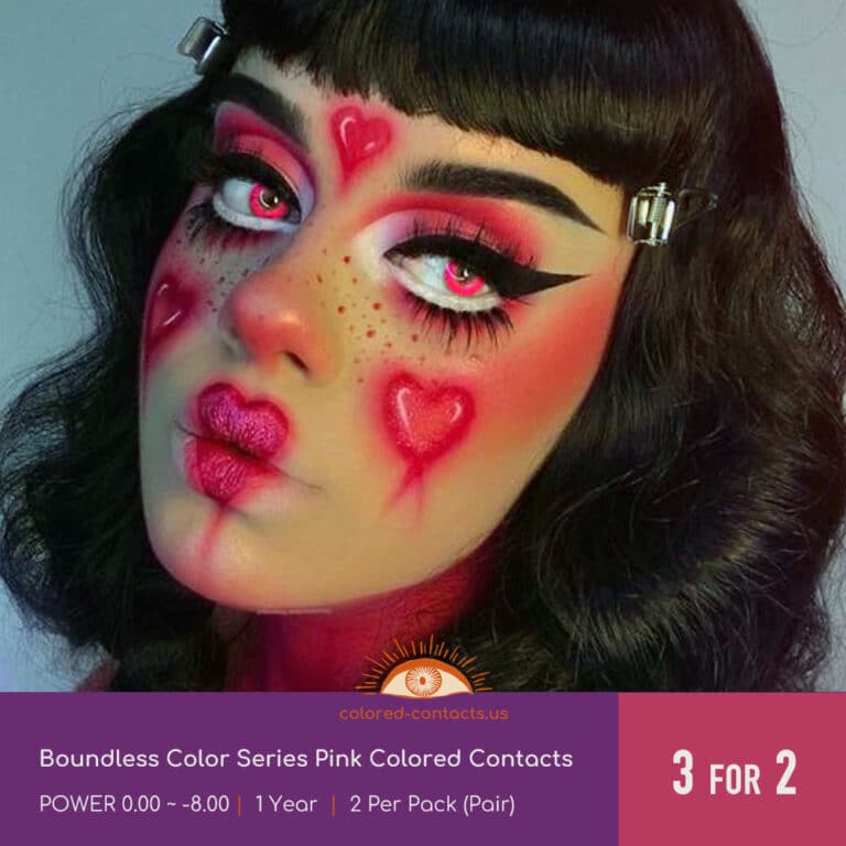 Boundless Color Series Pink Colored Contacts - Colored Contacts