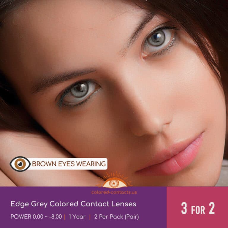 Edge Grey Colored Contact Lenses - Colored Contacts