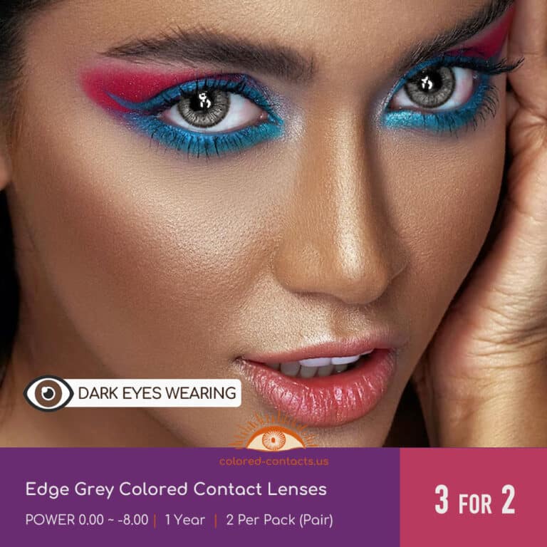Edge Grey Colored Contact Lenses - Colored Contacts