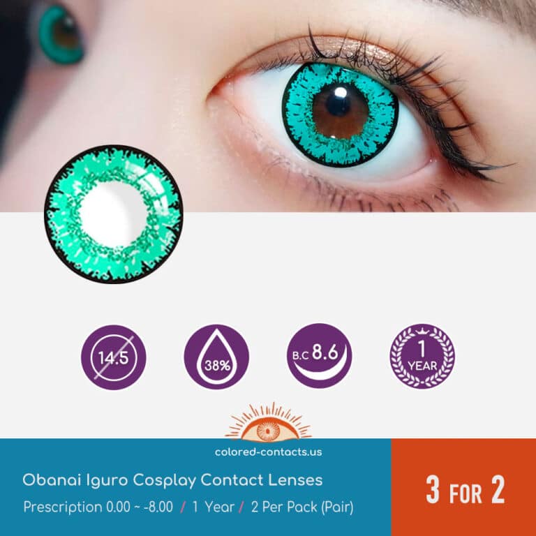 Demon Slayer Obanai Iguro Cosplay Contact Lenses - Colored Contacts