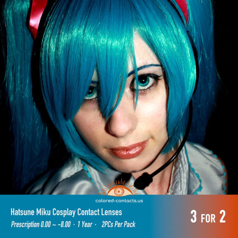 Vocaloid: Hatsune Miku Cosplay Contact Lenses - Colored Contacts