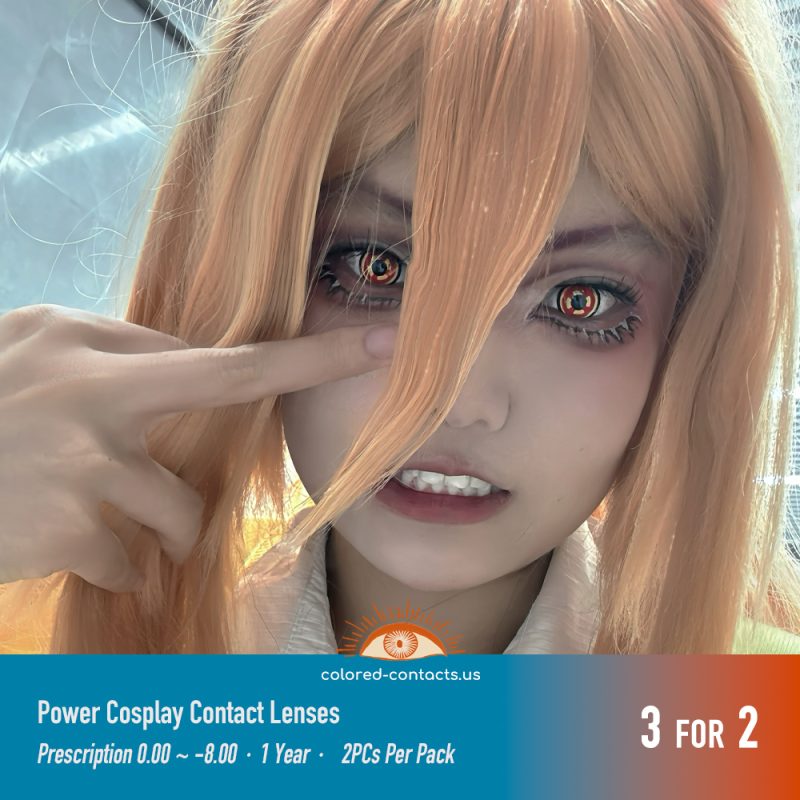 Chainsaw Man - Power Cosplay Contact Lenses - Colored Contacts