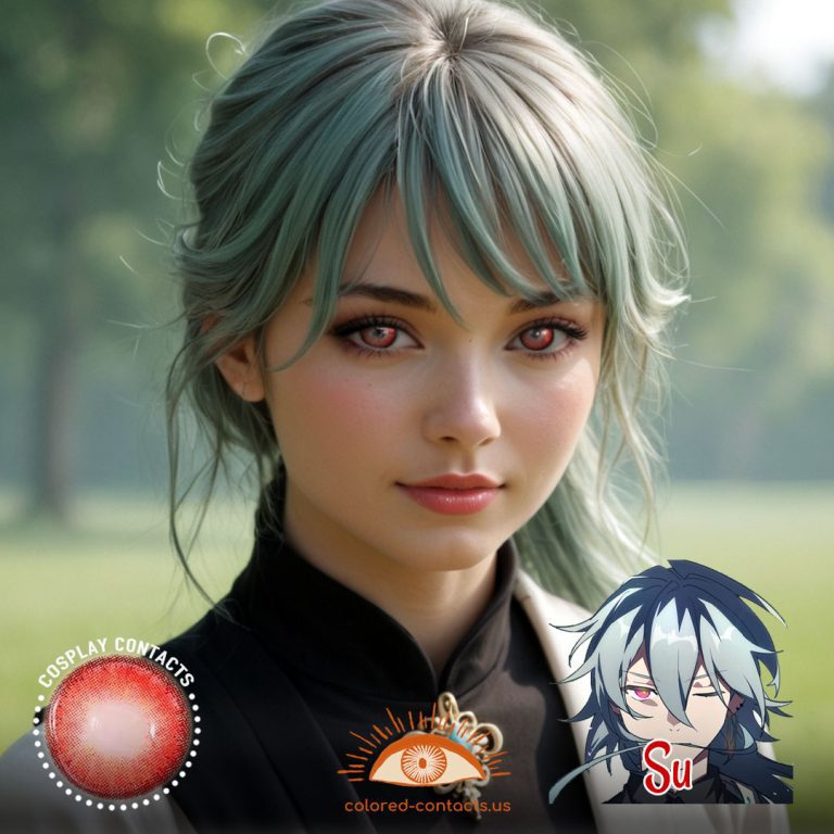 Honkai Impact 3rd: Su Cosplay Red Contact Lenses - Colored Contact ...