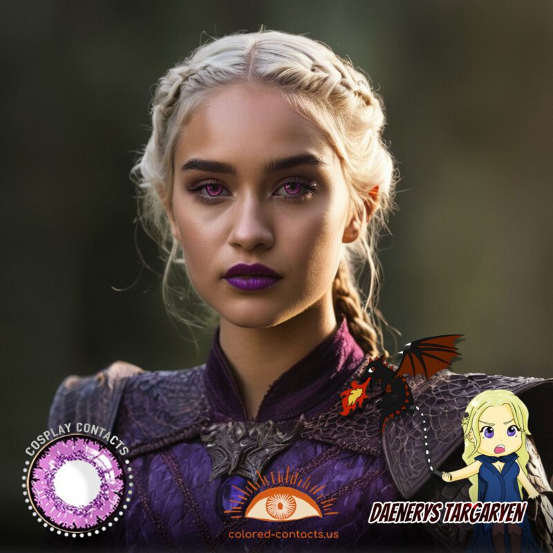 Game Of Thrones: Daenerys Targaryen Cosplay Violet Contact Lenses - Colored Contact Lenses ...