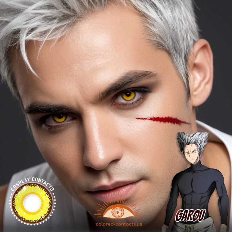 One-Punch Man: Garou Cosplay Yellow Contact Lenses - Colored Contacts