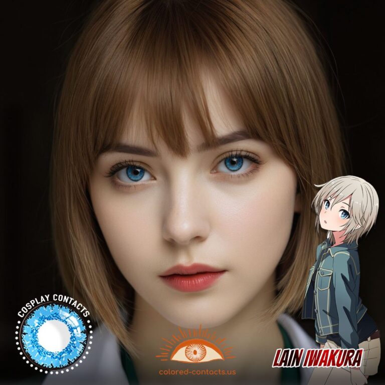SEL: Lain Iwakura Cosplay Blue Contact Lenses - Colored Contact Lenses ...