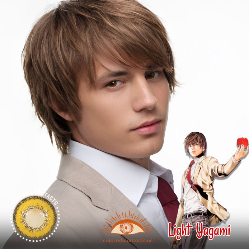 Death Note: Light Yagami Cosplay Brown Contact Lenses - Colored Contact ...