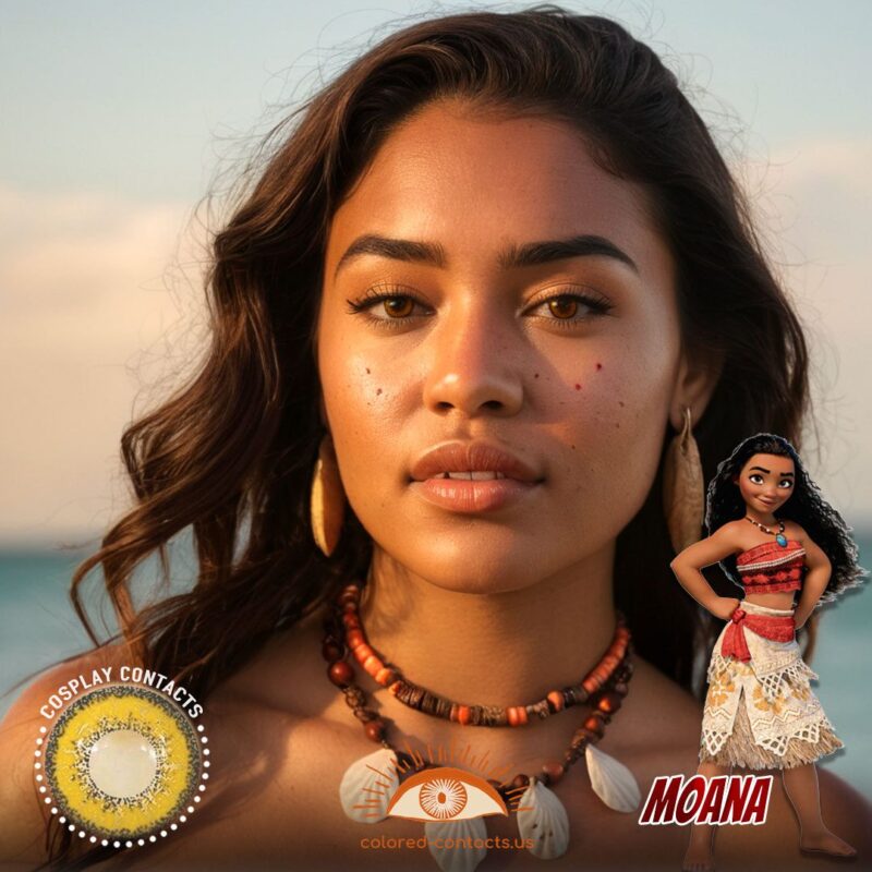 Moana Cosplay Brown Contact Lenses - Colored Contact Lenses | Colored ...
