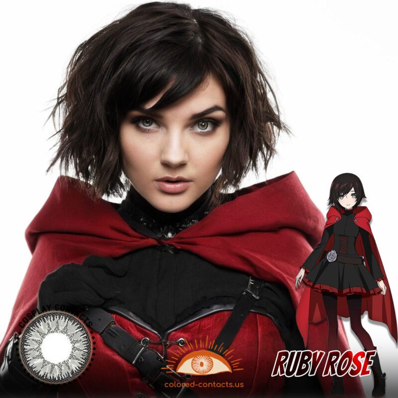 RWBY: Ruby Rose Cosplay Grey Contact Lenses - Colored Contacts