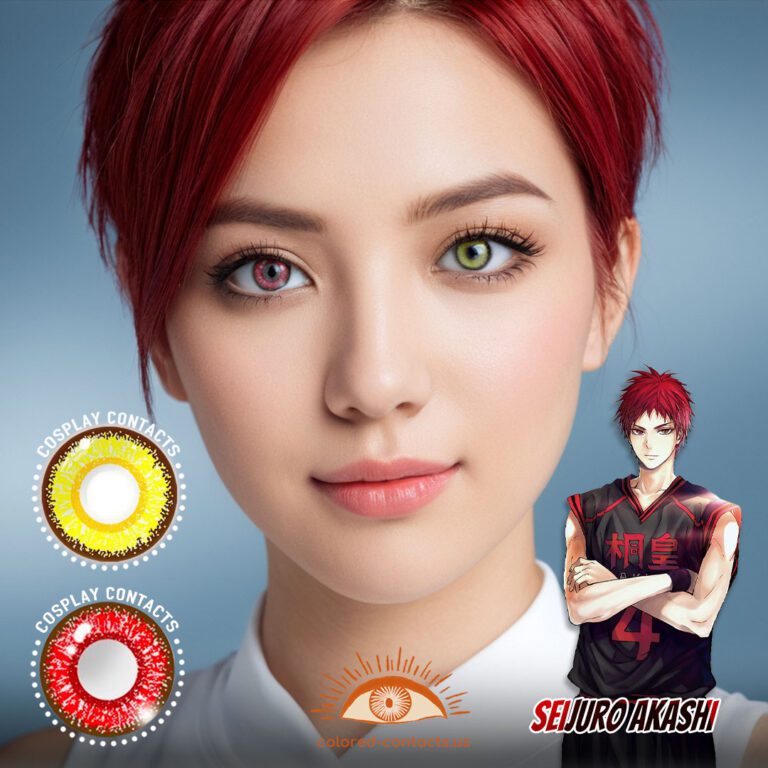 Kuroko No Basuke: Seijuro Akashi Cosplay Heterochromia Contact Lenses - Colored Contacts
