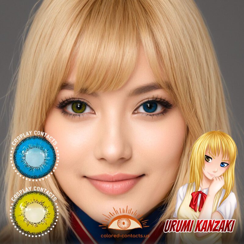 Urumi Kanzaki Cosplay Heterochromia Contact Lenses - Colored Contact ...