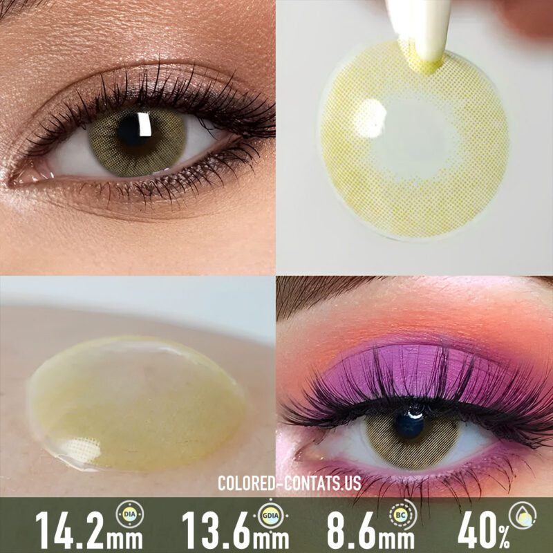 Polar Light Yellow Green Contact Lenses - Colored Contacts