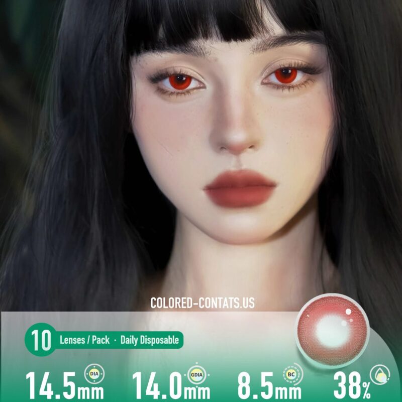 Red Devil Eye Contact Lenses - 10PCs - Colored Contacts