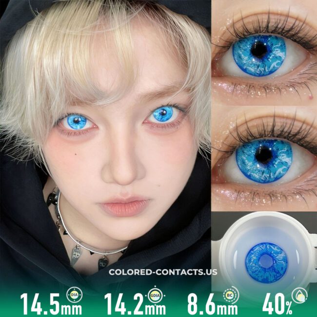 Azure Vortex Cosplay Contact Lenses - Colored Contacts